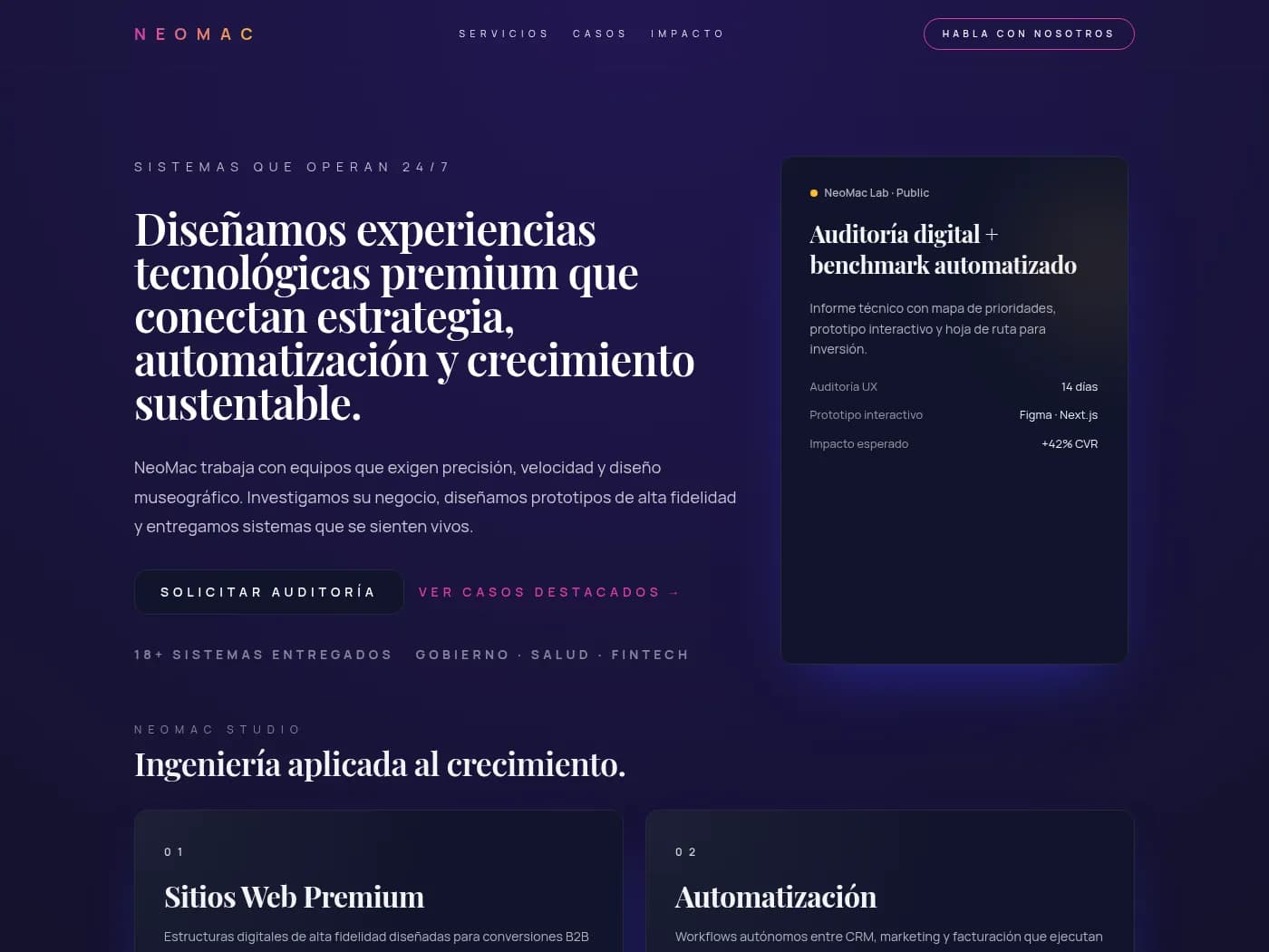 NeoMac Web Clone