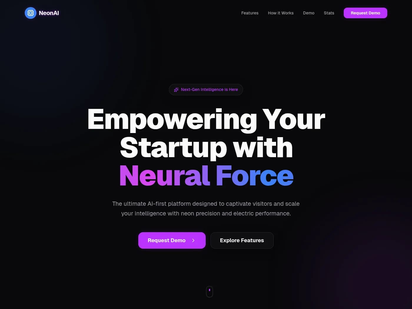 Neon AI Landing