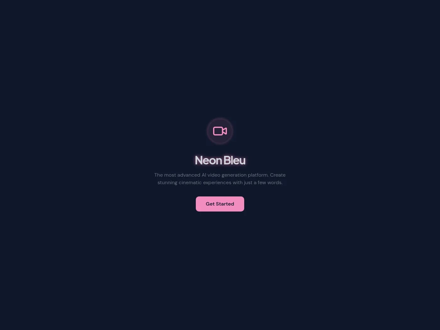 Neon Bleu Video Maker
