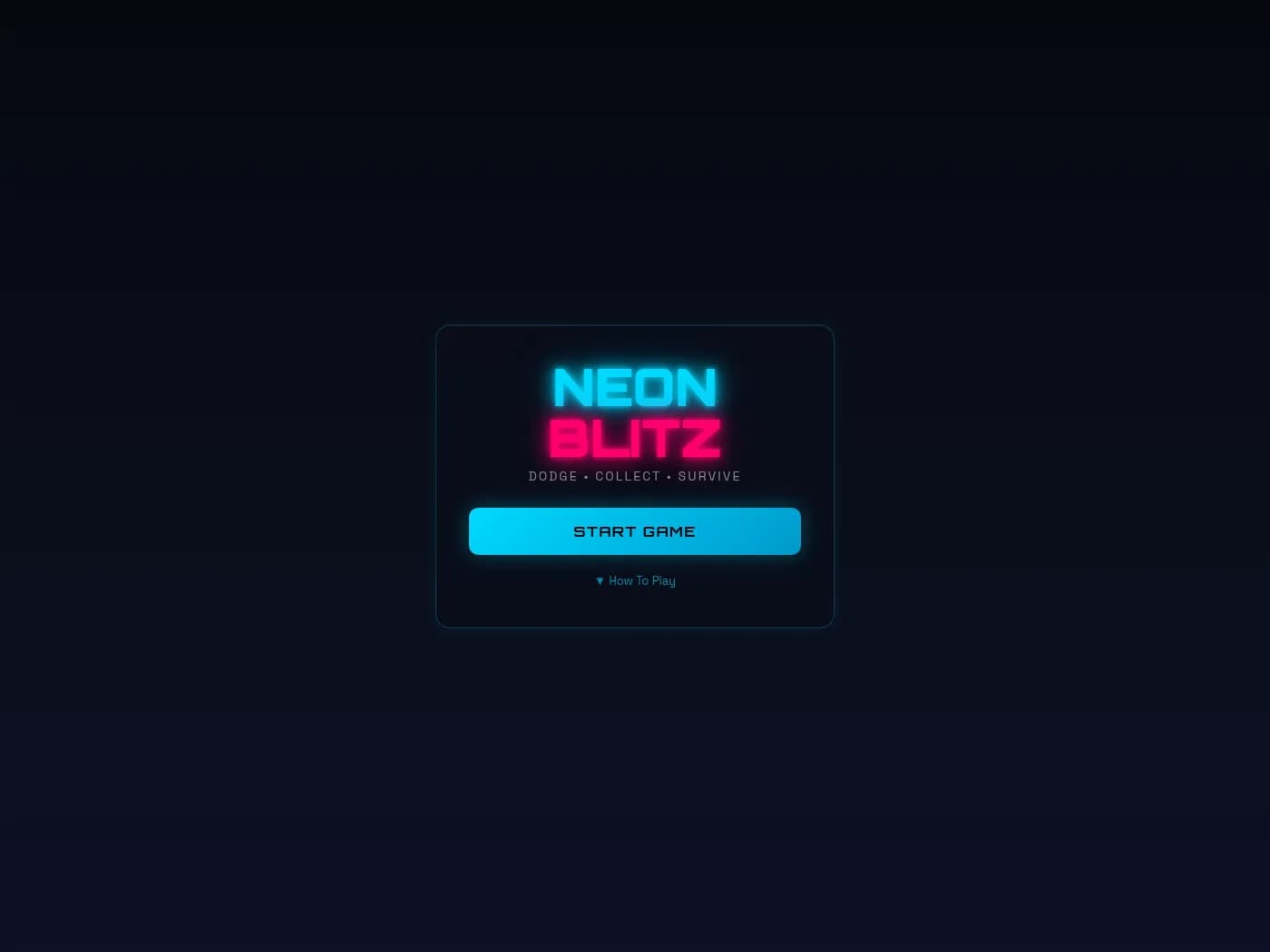 Neon Blitz Arcade Game