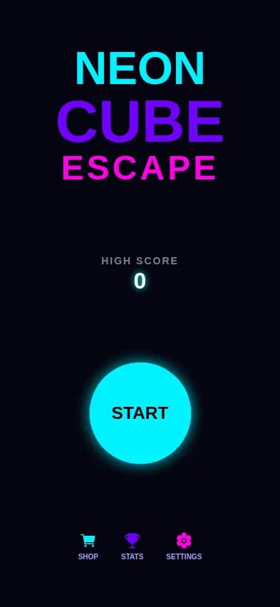 Neon Cube Escape