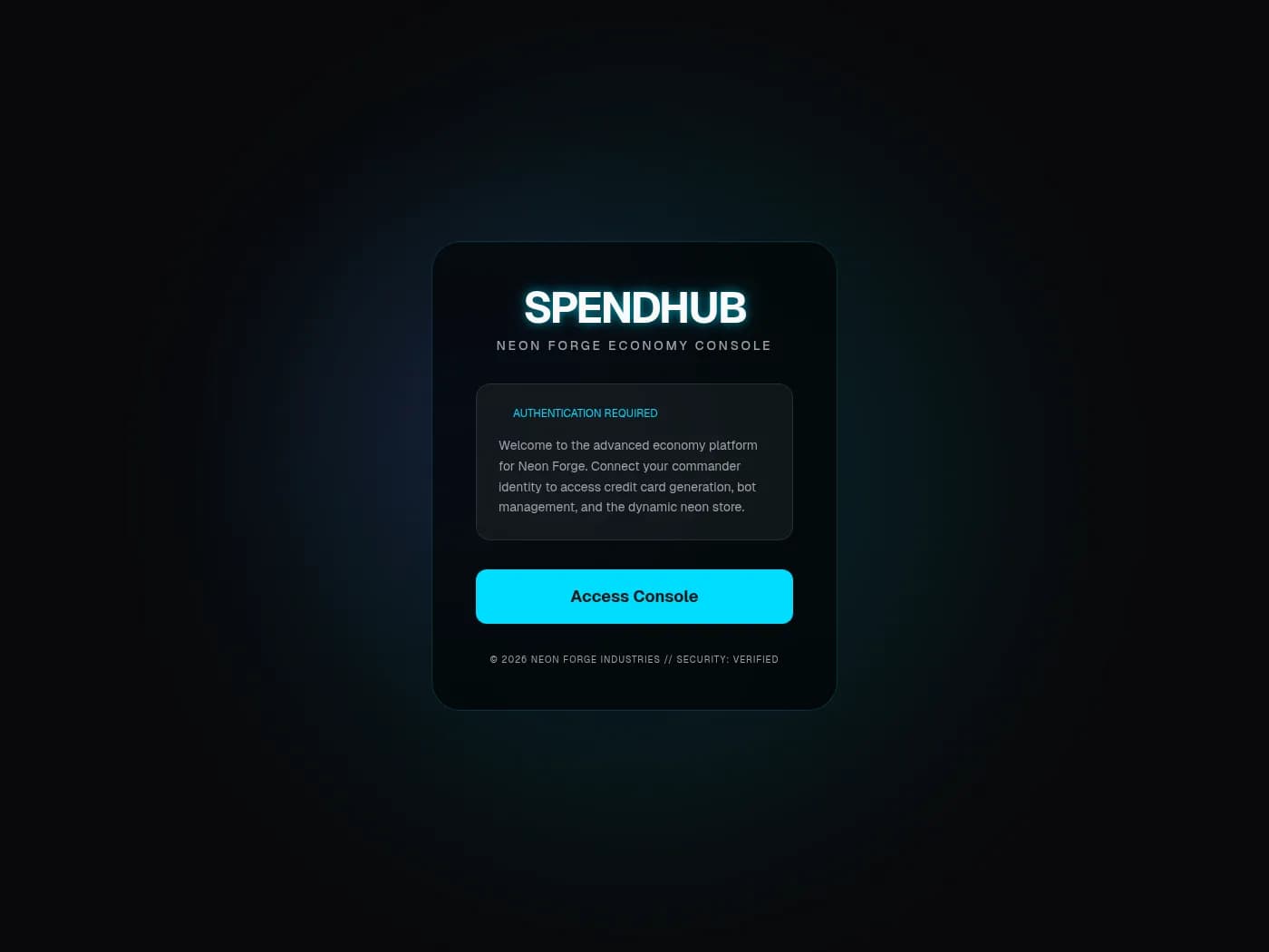Neon Forge SpendHub