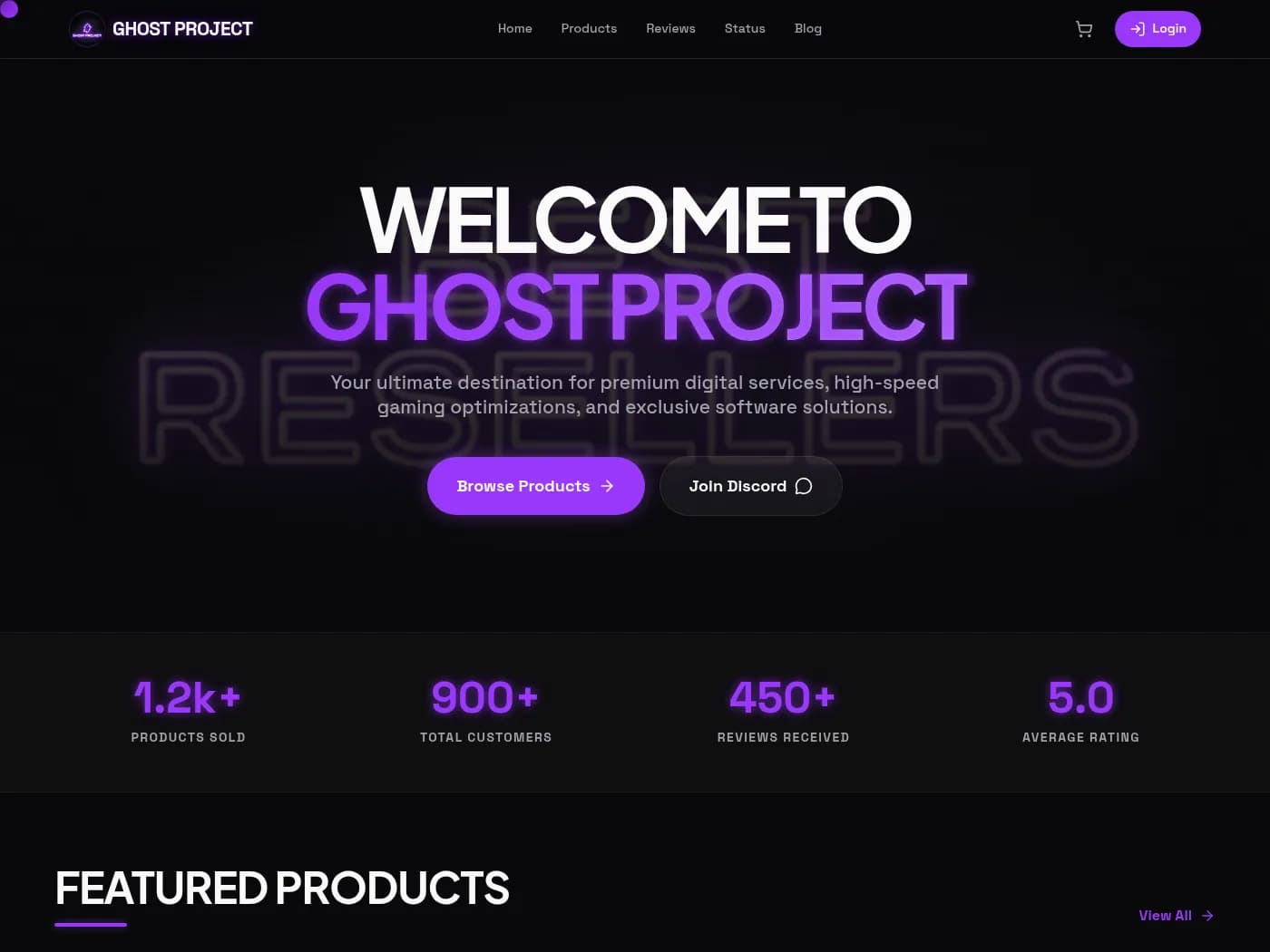Neon Ghost Website