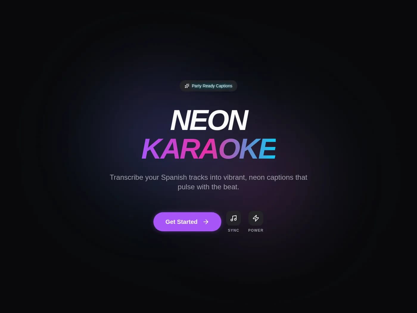 Neon Karaoke Captions