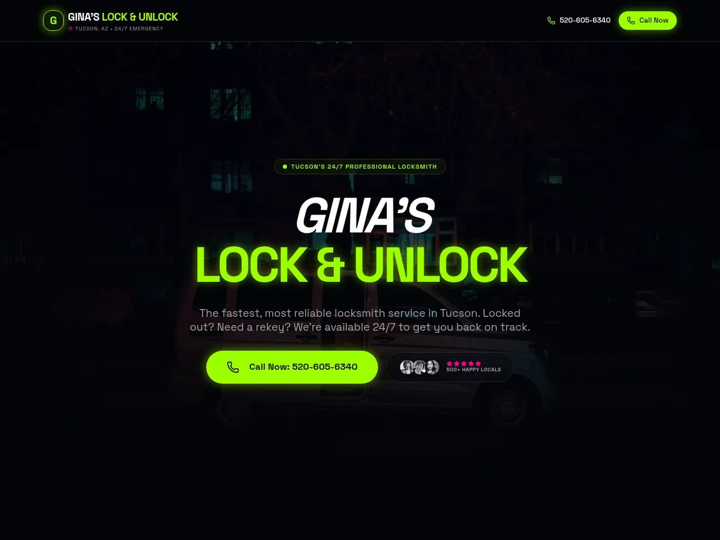 Gina's Neon Locksmith Site
