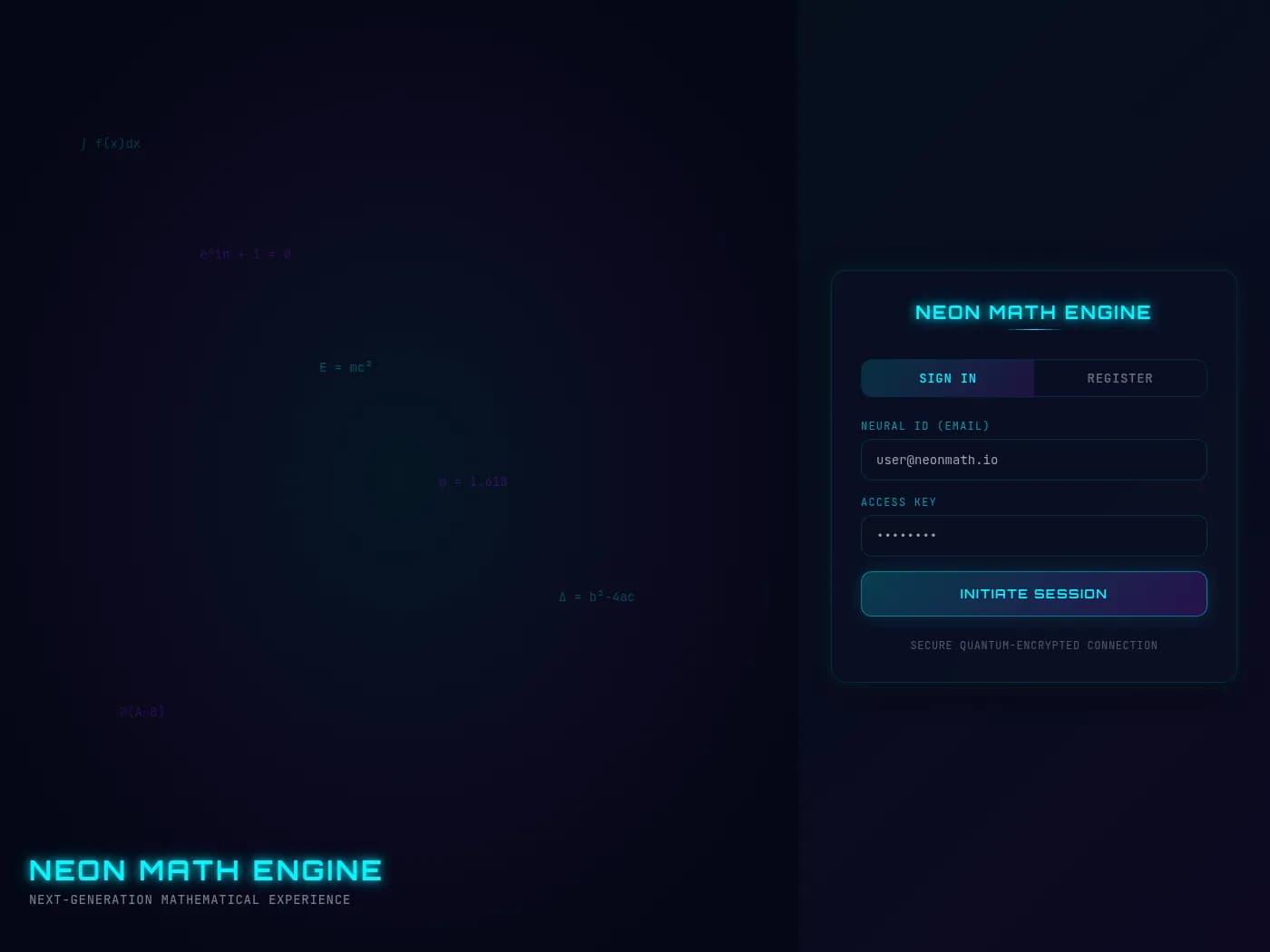 Neon Math Engine
