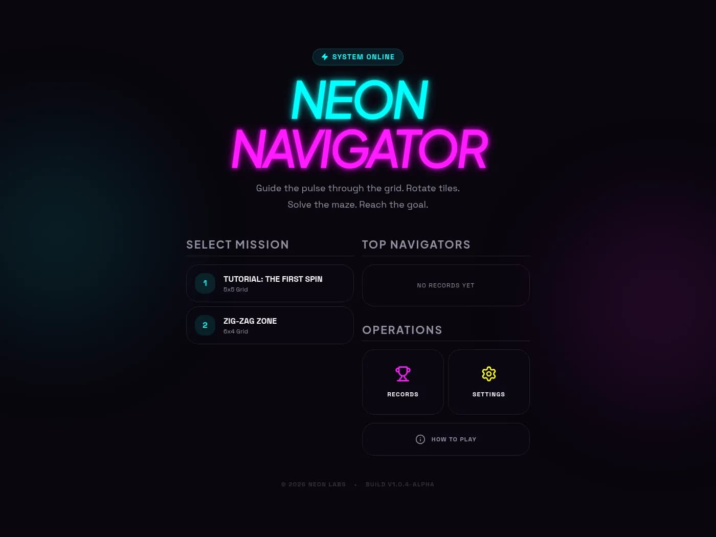 Neon Navigator Maze