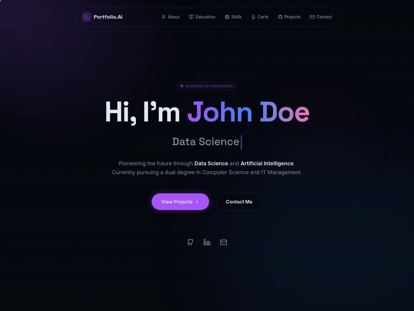Neon Portfolio Pro