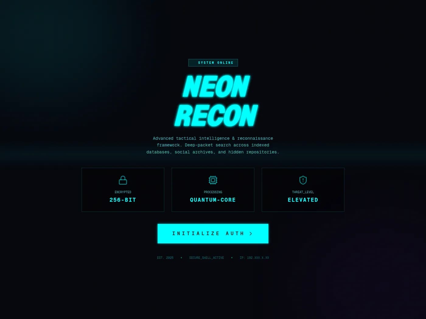 Neon Recon Scanner