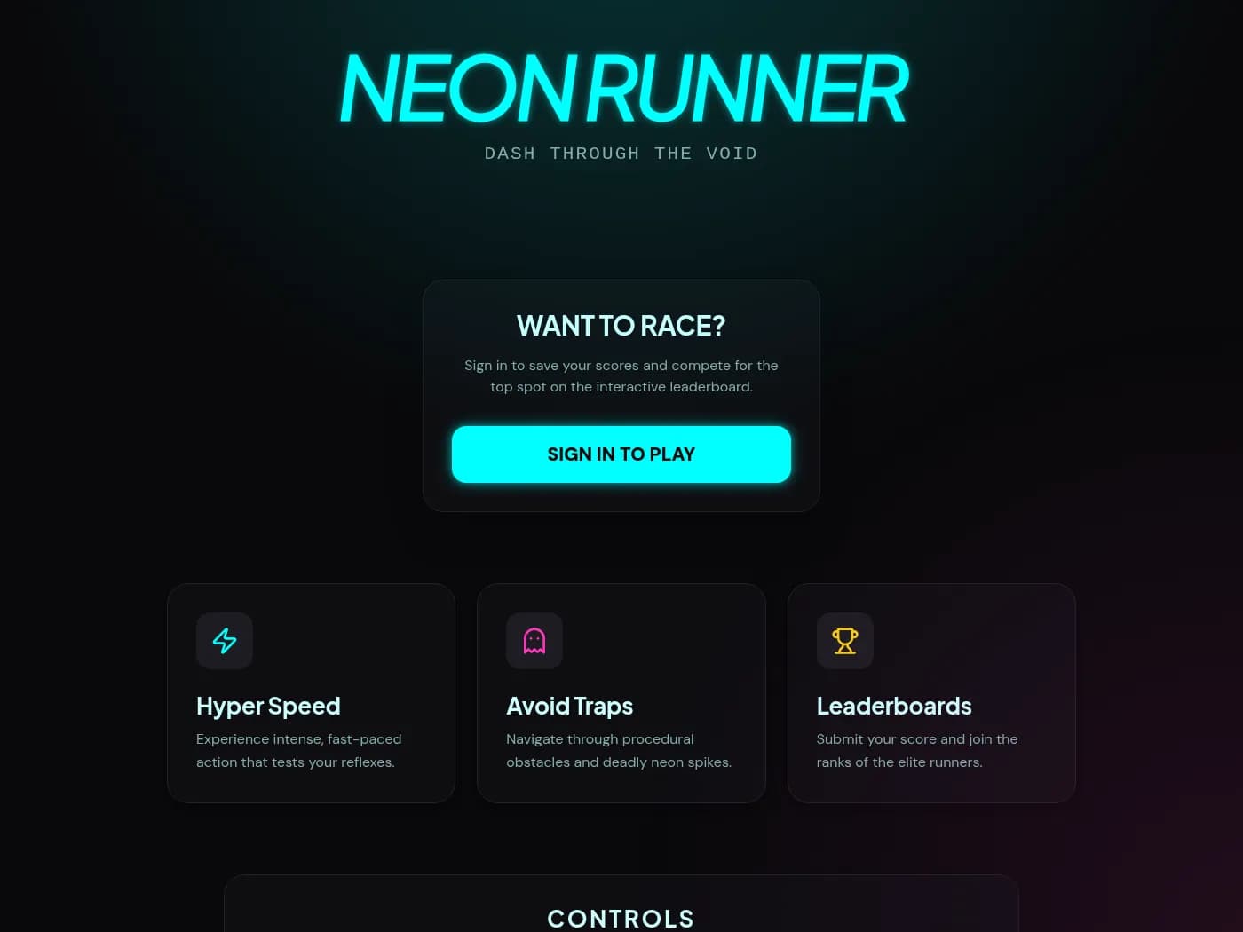 Neon Runner Game
