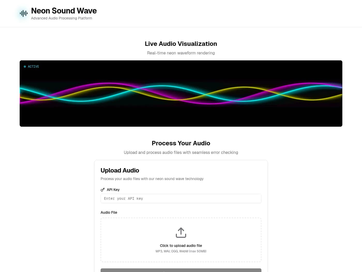 Neon Sound Wave