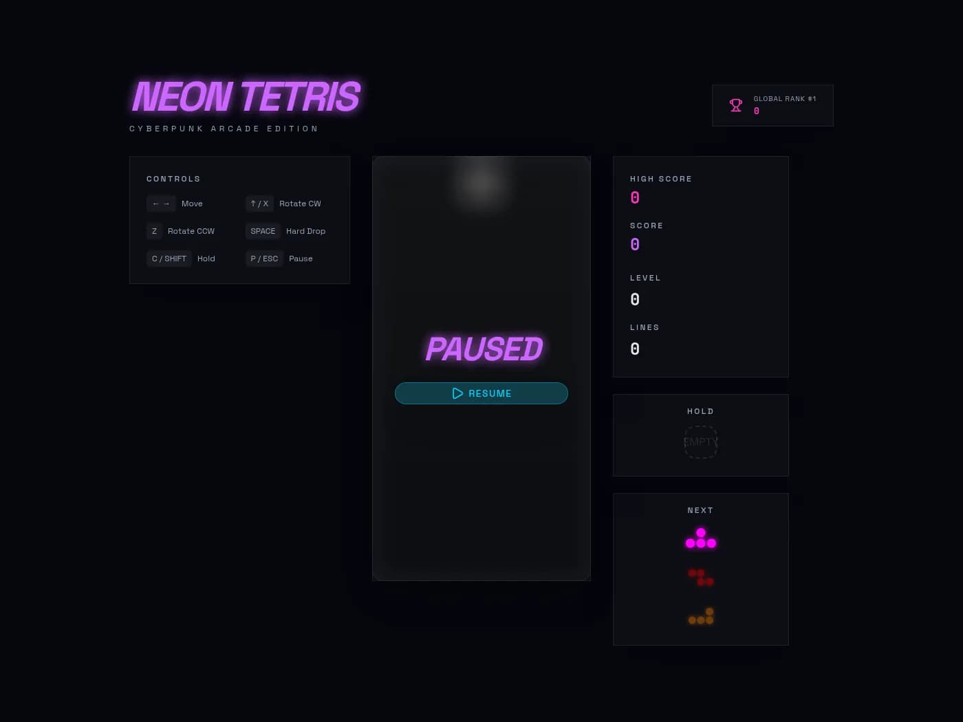 Neon Tetris Remastered