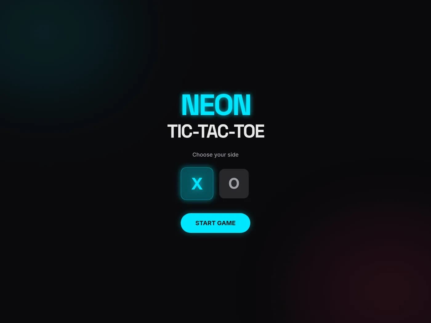 Neon Tic-Tac-Toe