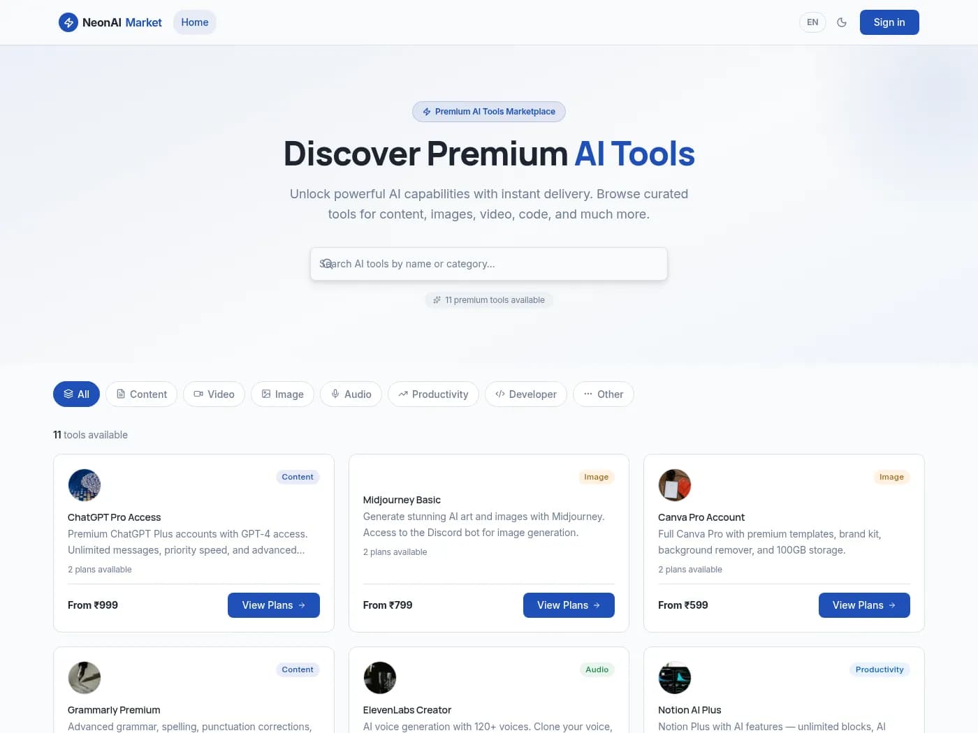 NeonAI Market Pro