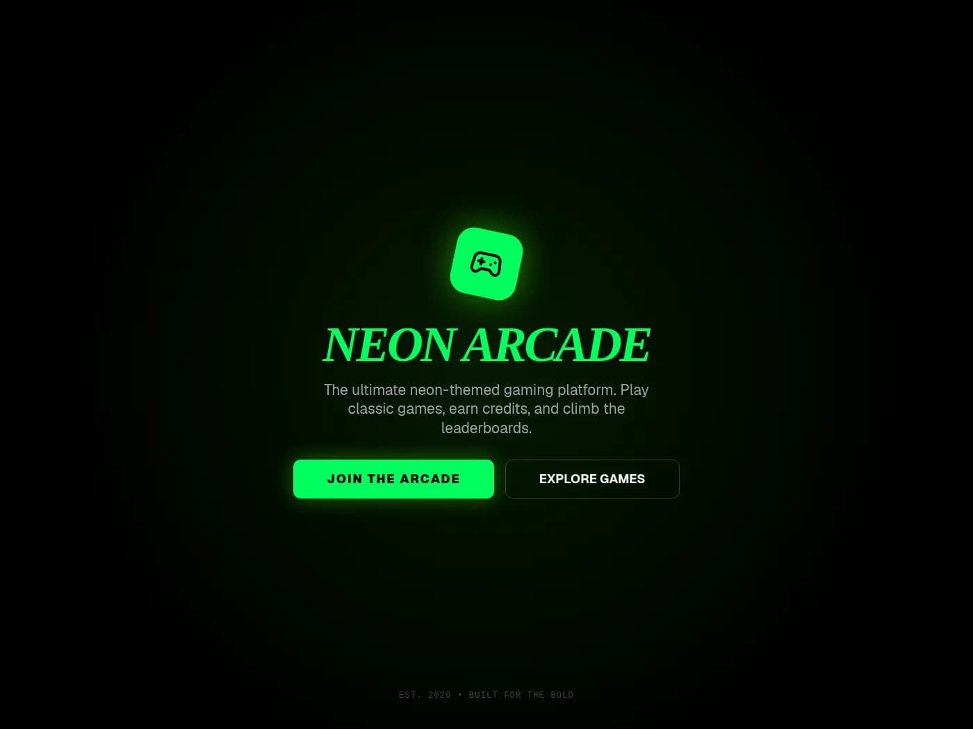 NeonArcade Web