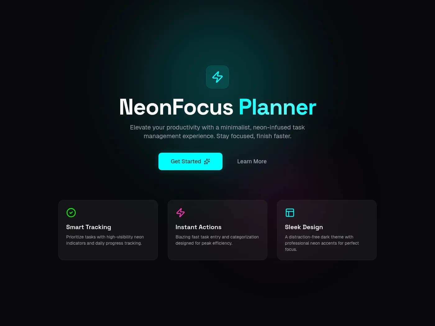 NeonFocus Planner