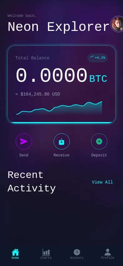 NeonGlass Bitcoin Wallet