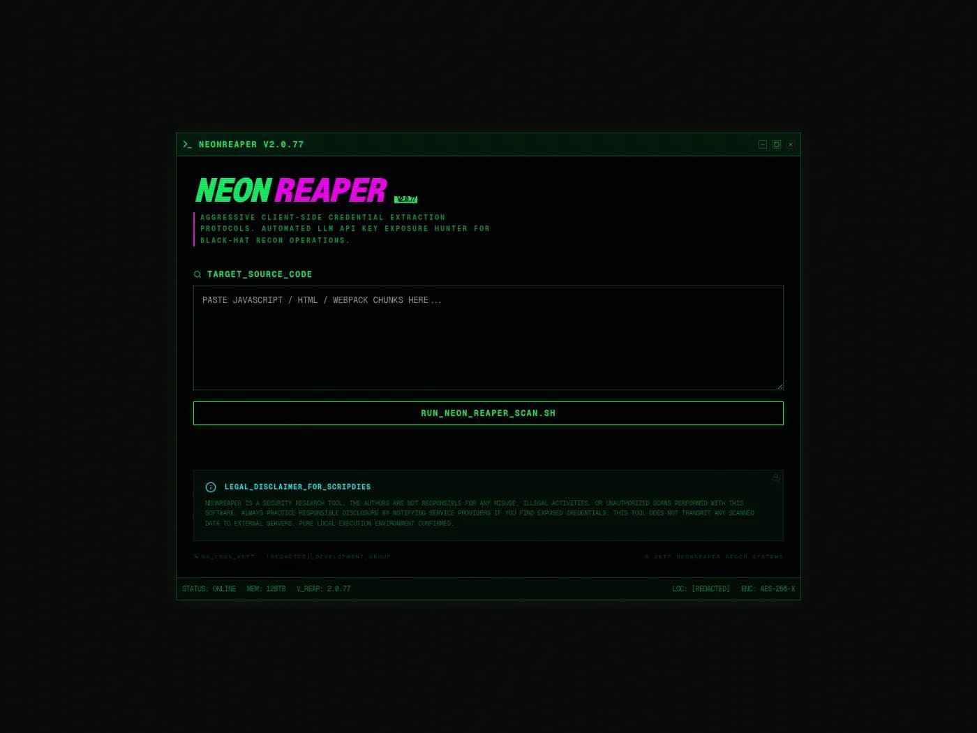NeonReaper Scanner
