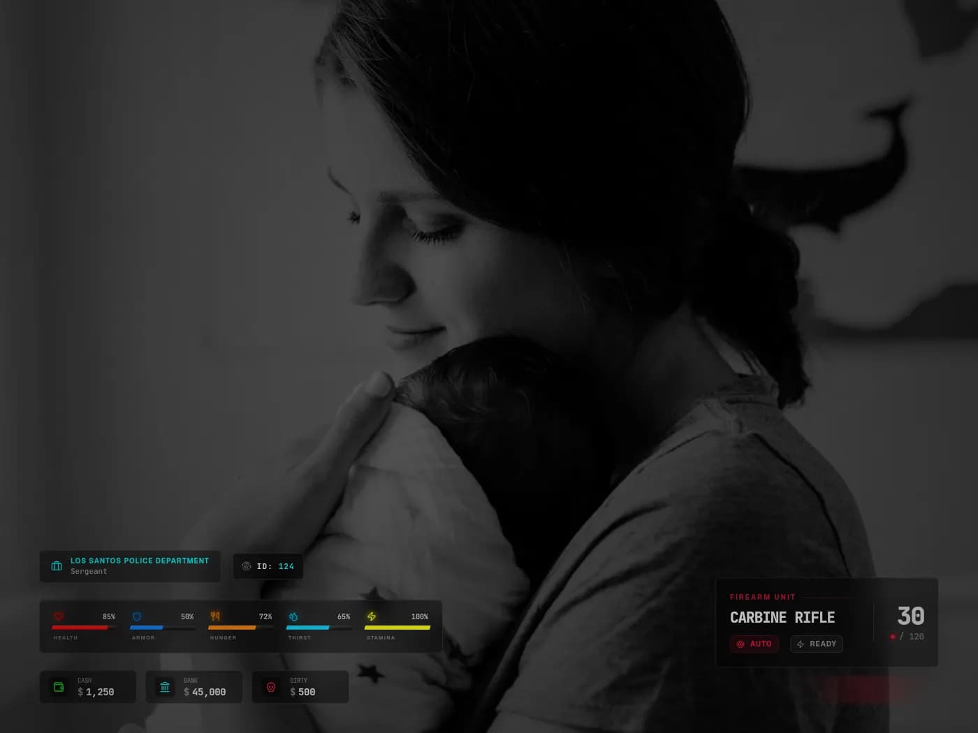 NeonRole HUD