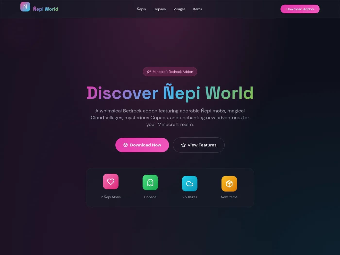 Ñepi World Minecraft Addon