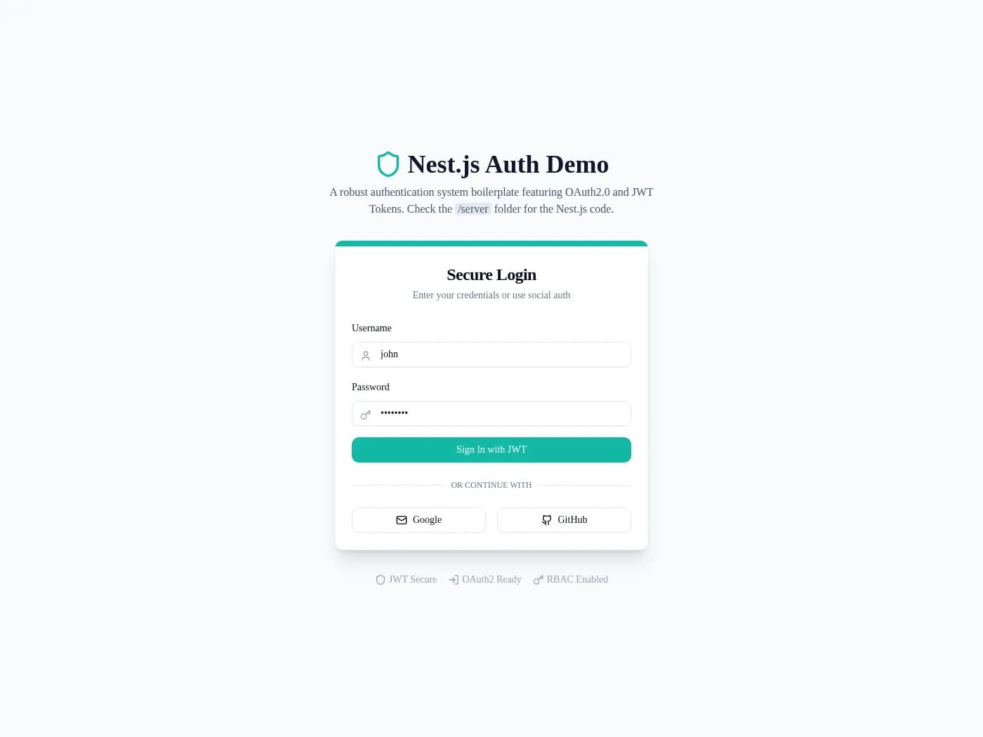 OAuth2 Auth System