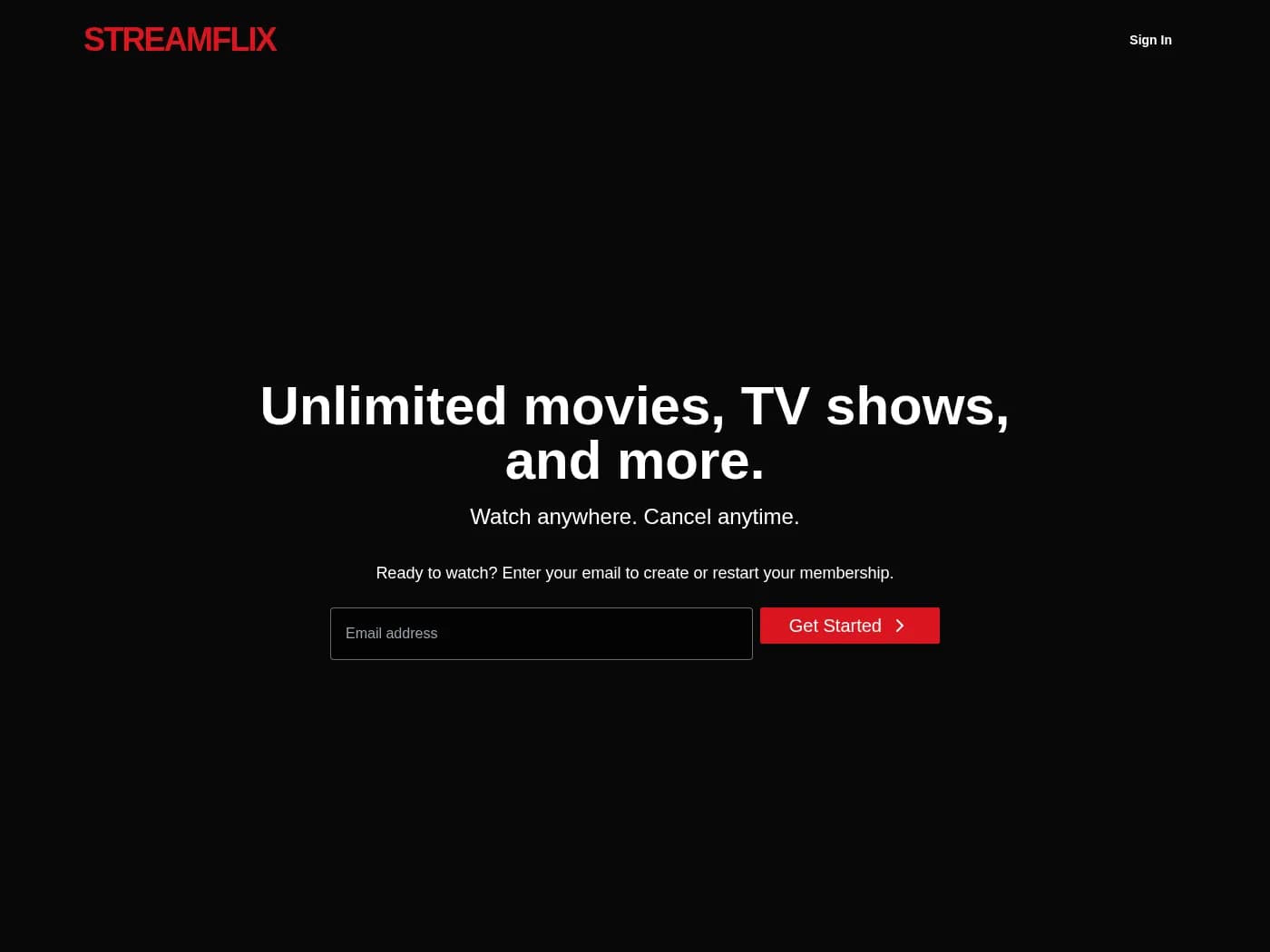 StreamFlix Clone