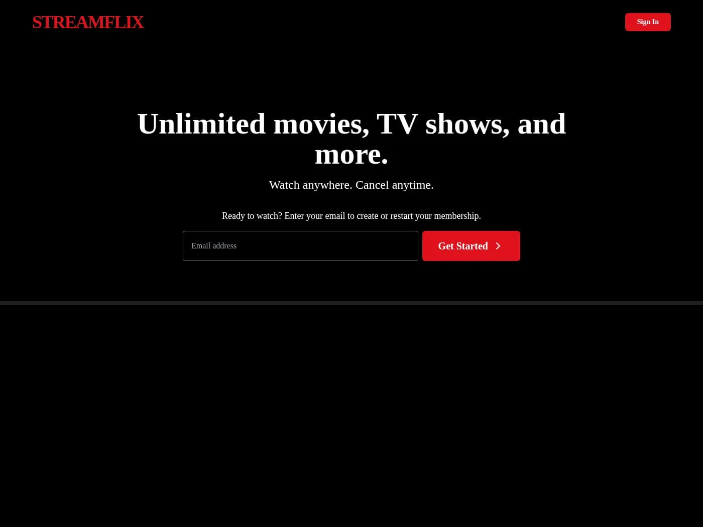 StreamFlix Clone