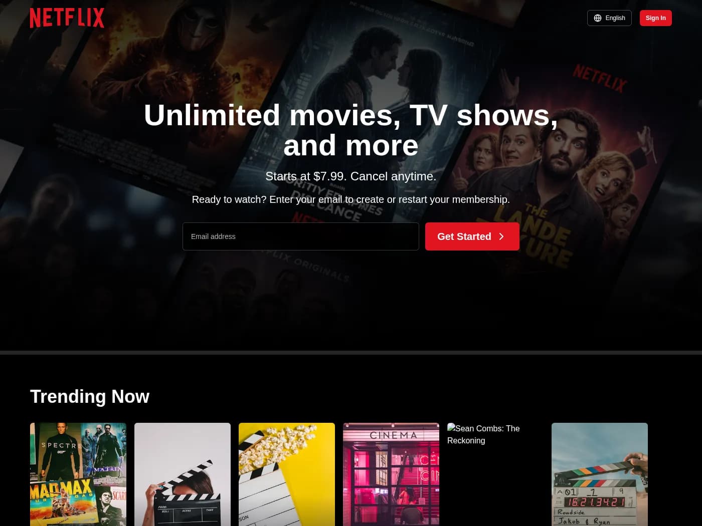 Streamflix Web Clone