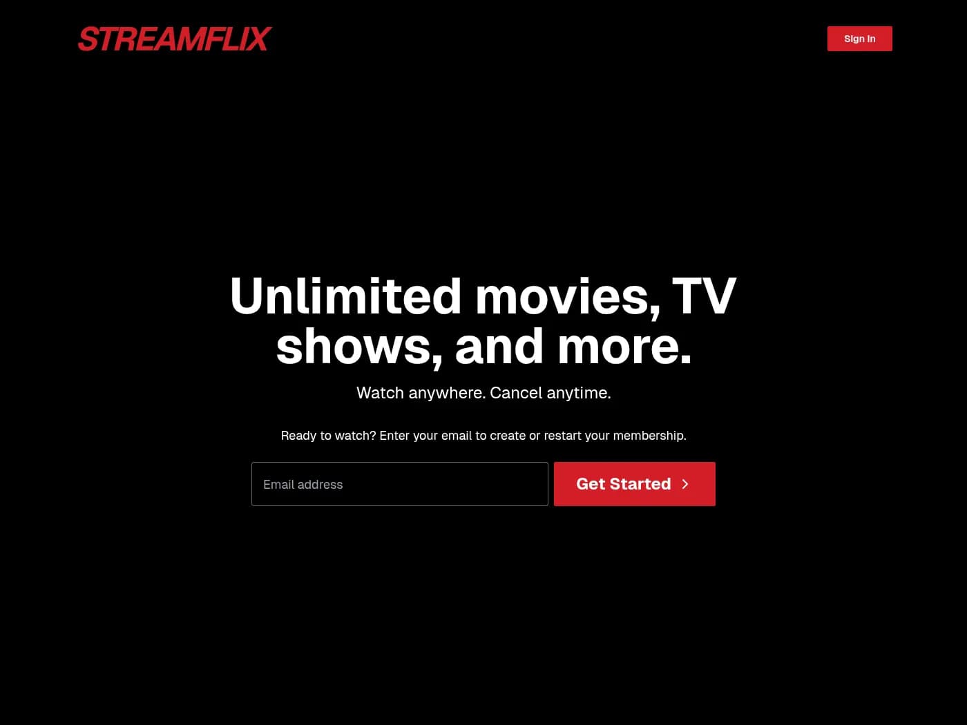 Streamflix Clone