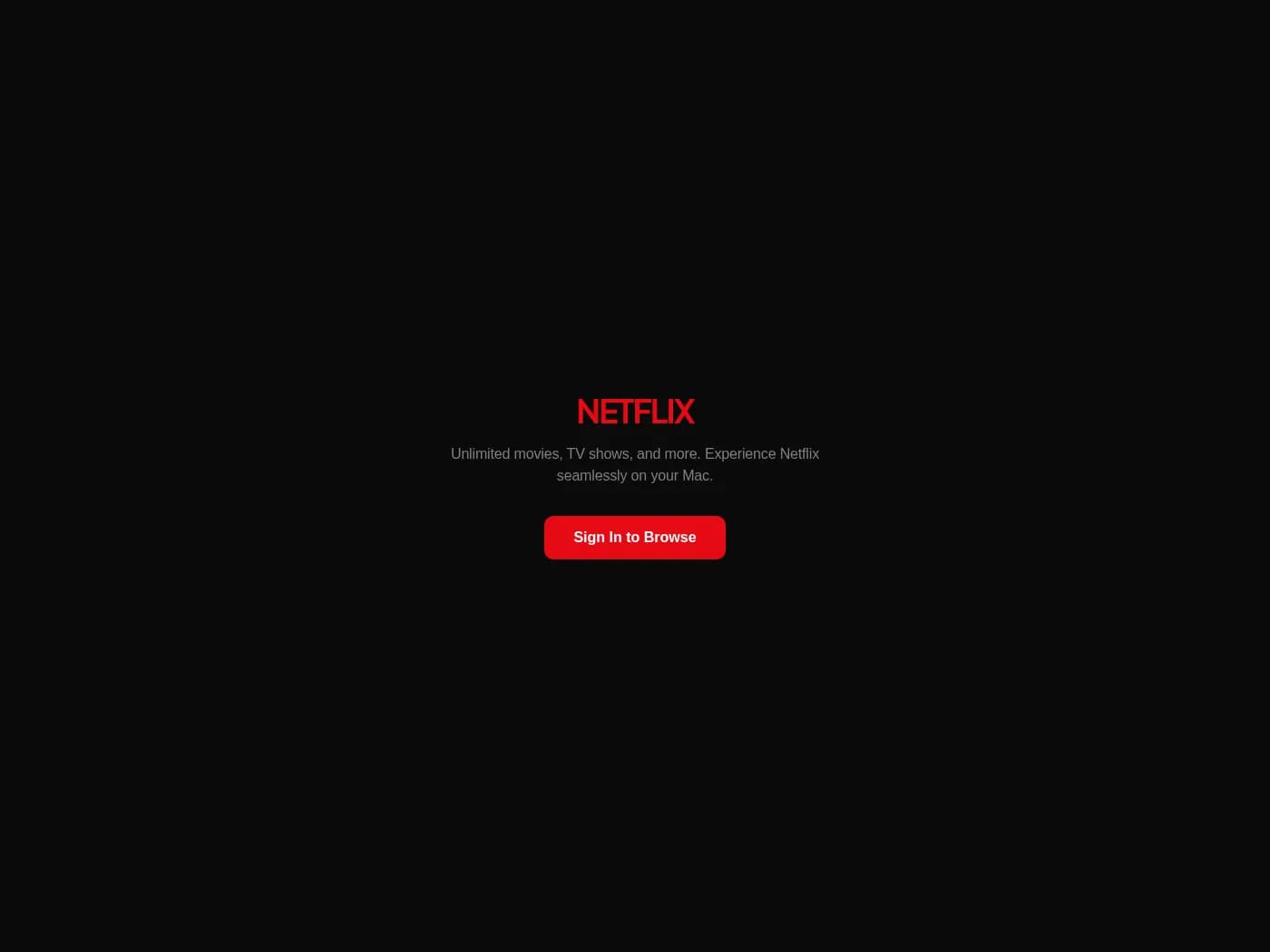 Netflix Mac App