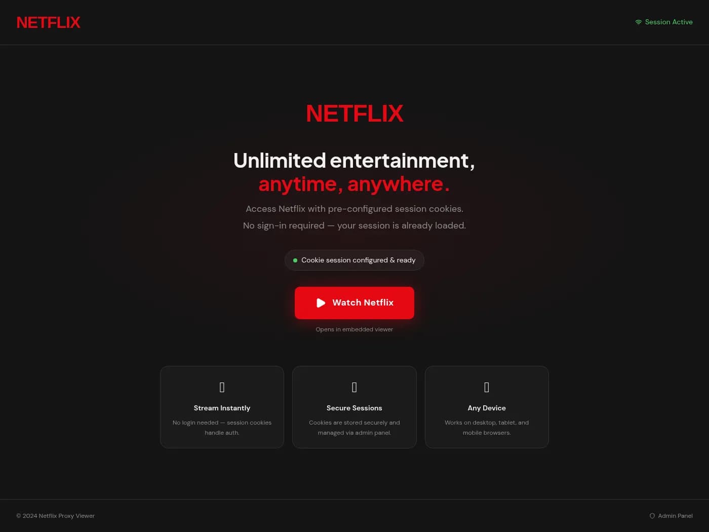 Netflix Reverse Proxy