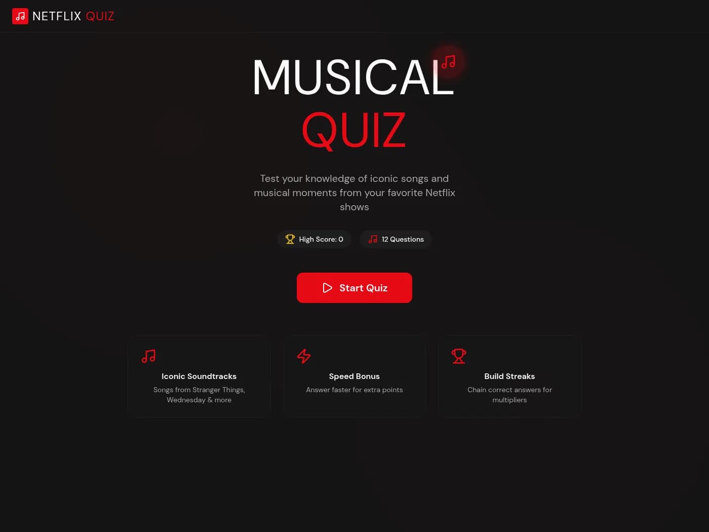 Netflix Quiz Musical