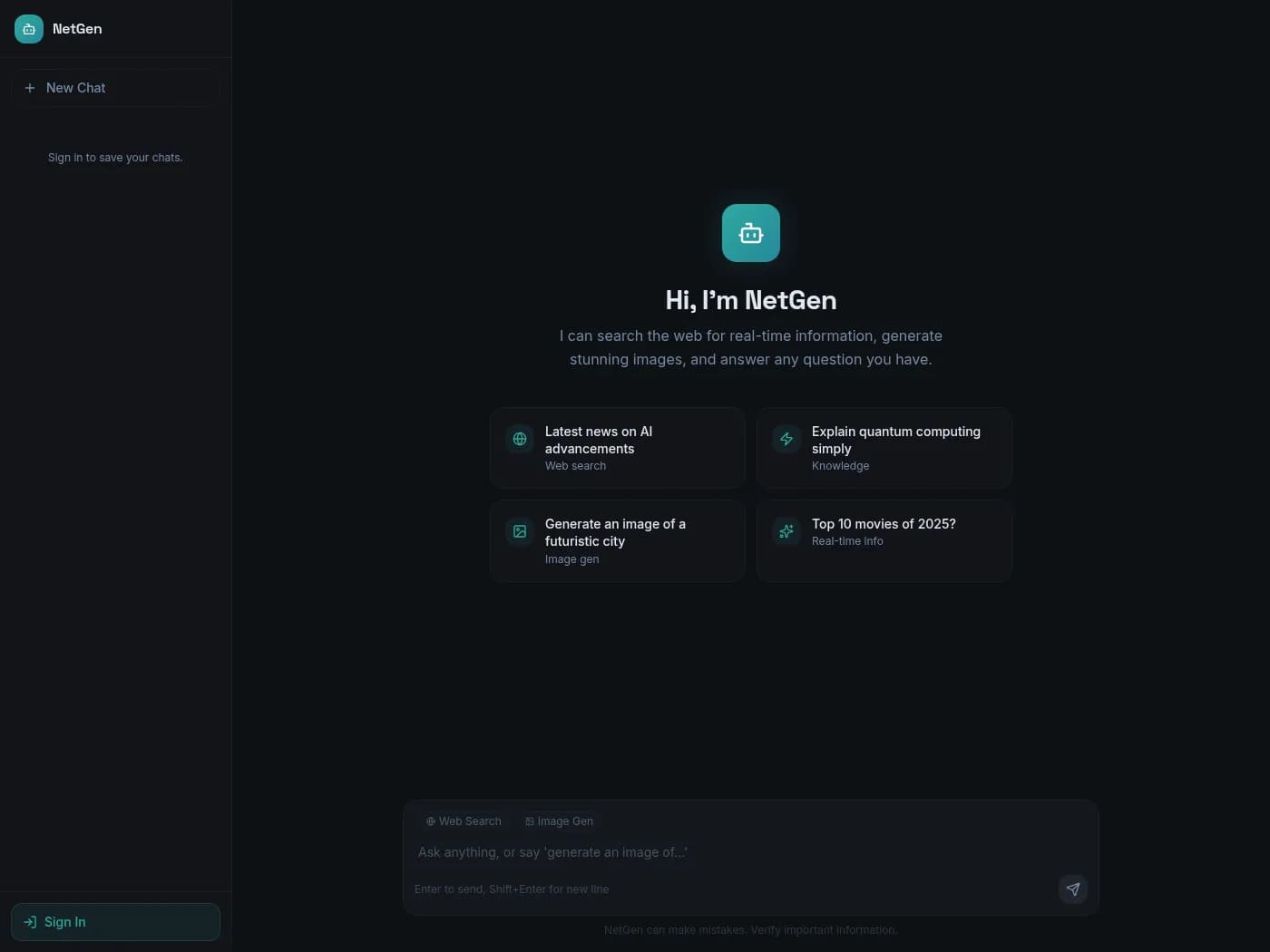 NetGen Chatbot