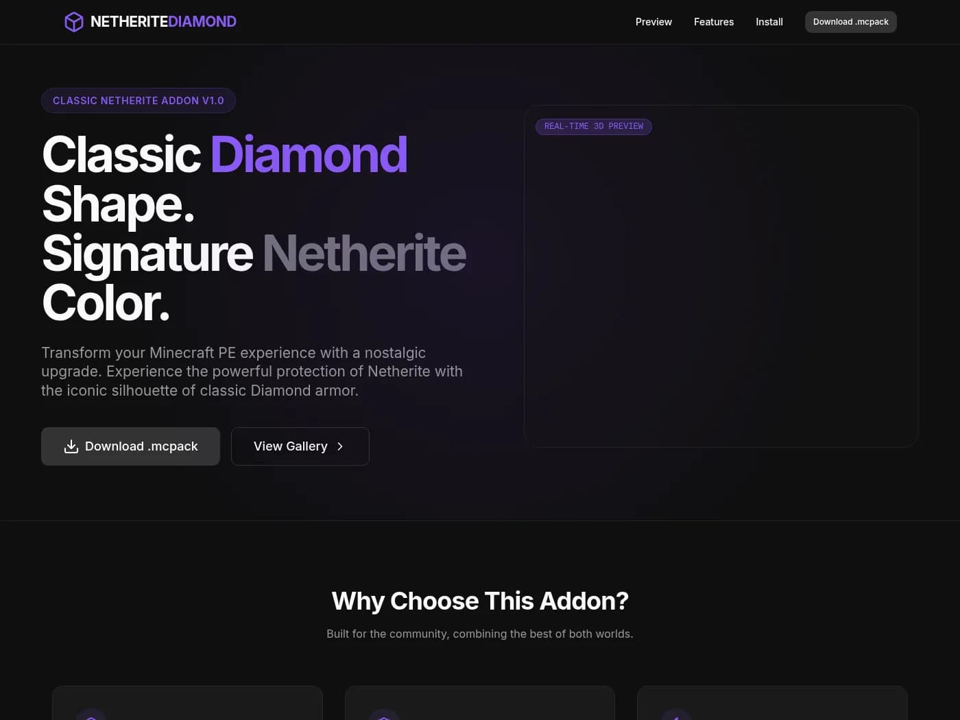 Netherite Diamond Armor Addon