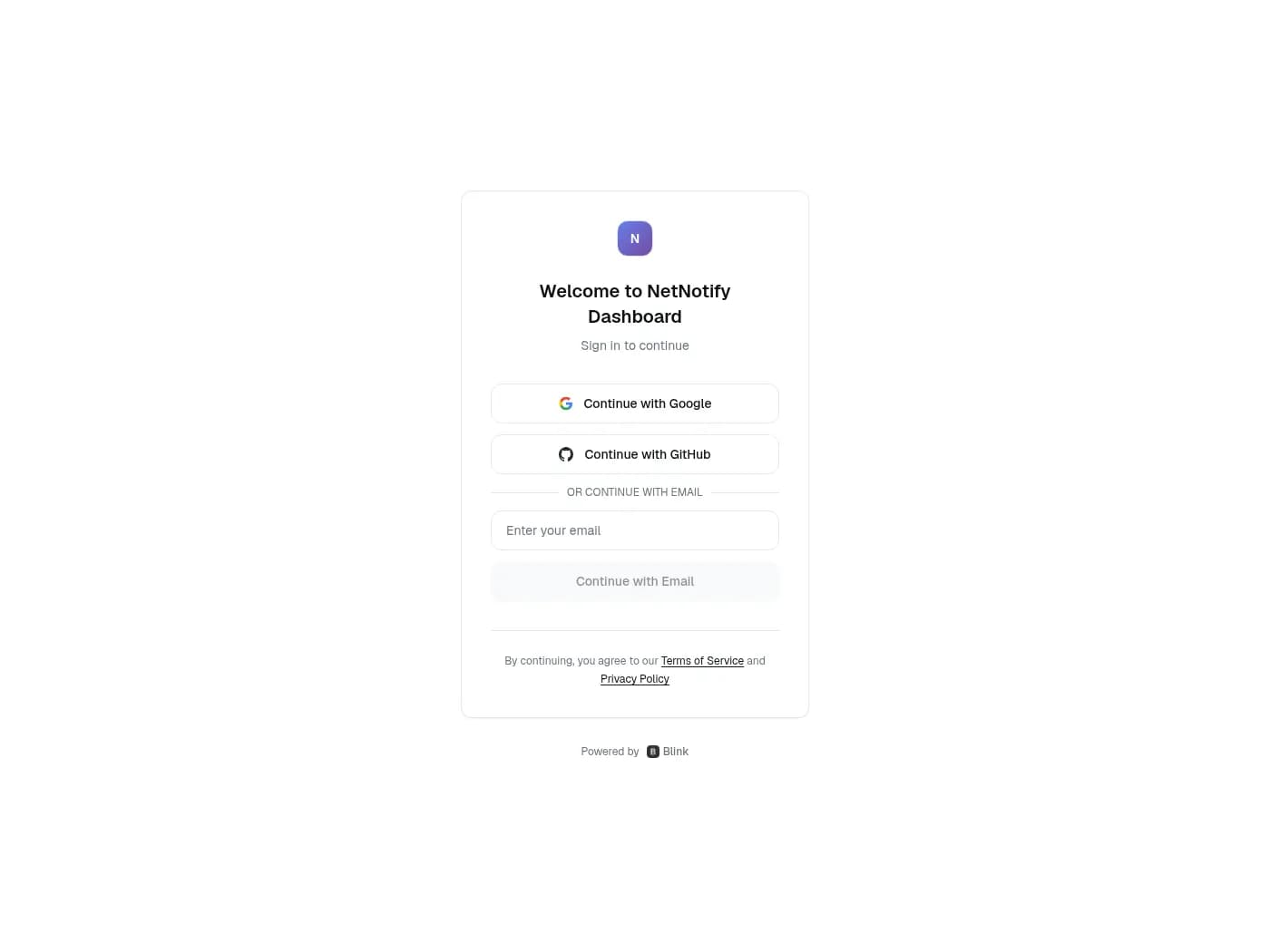 NetNotify Dashboard