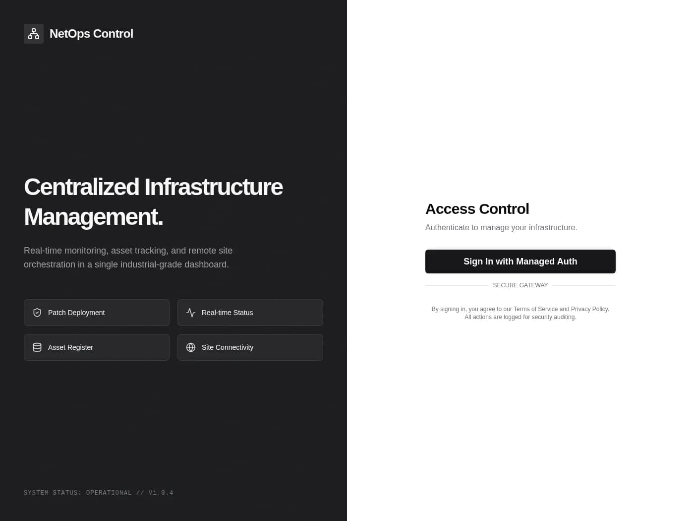 NetOps Control Dashboard