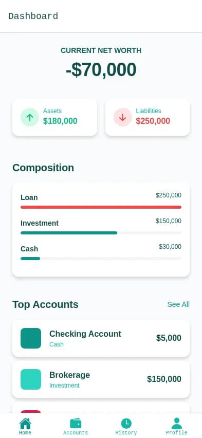 NetWorth Tracker Android