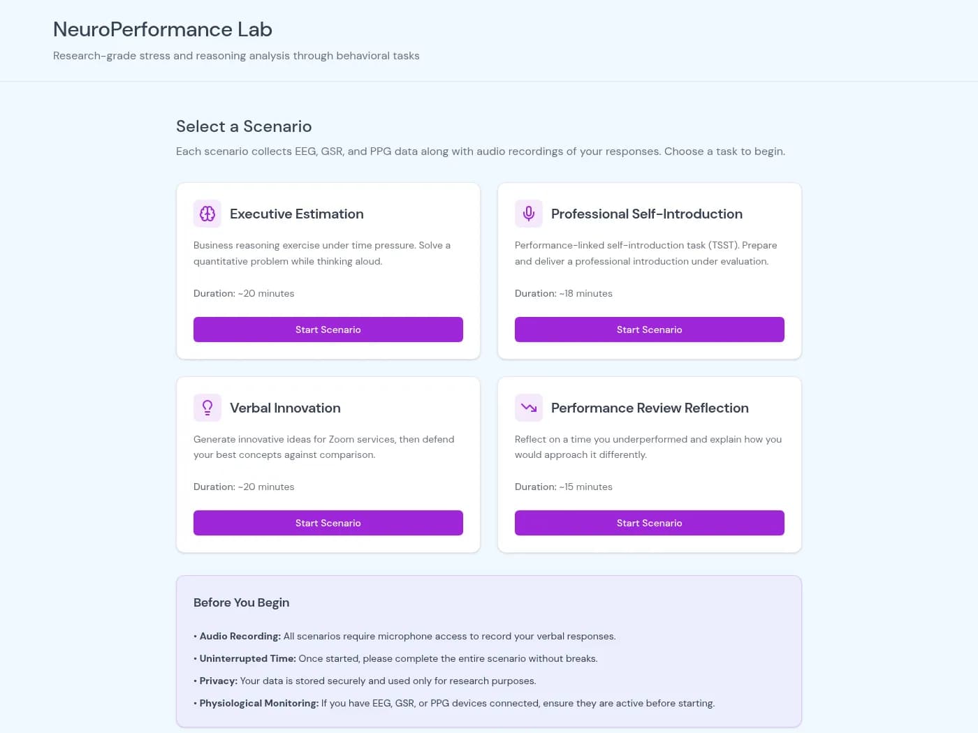 NeuroPerformance Lab
