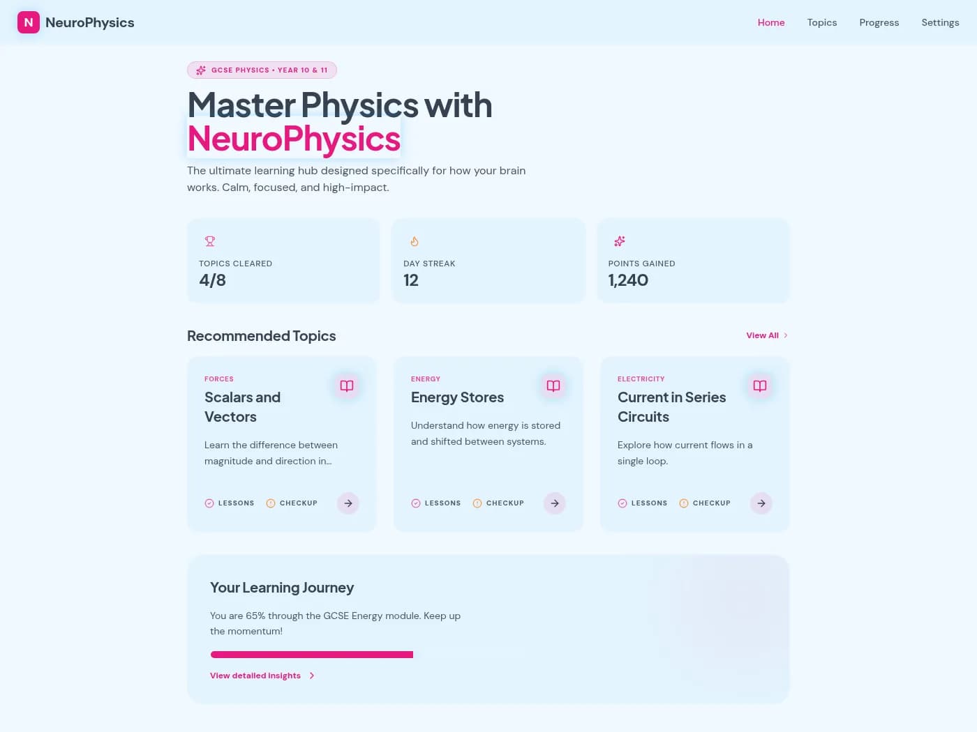NeuroPhysics Learning Hub