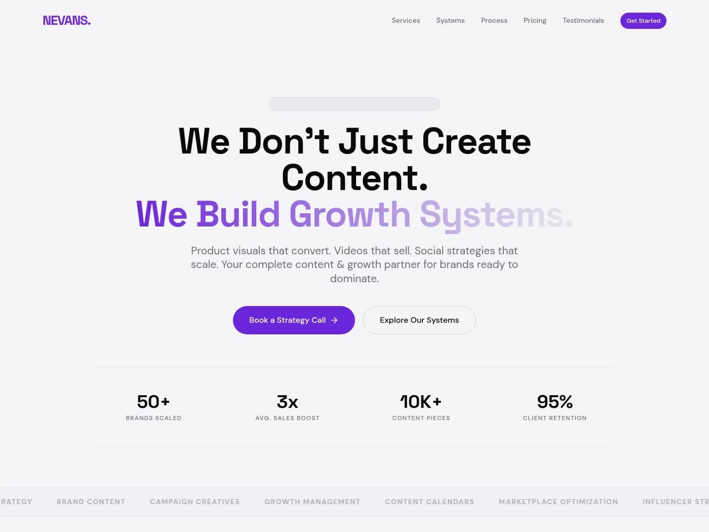 NEVANS Growth Systems Site