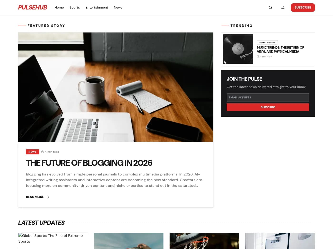 News & Sports Blog Hub