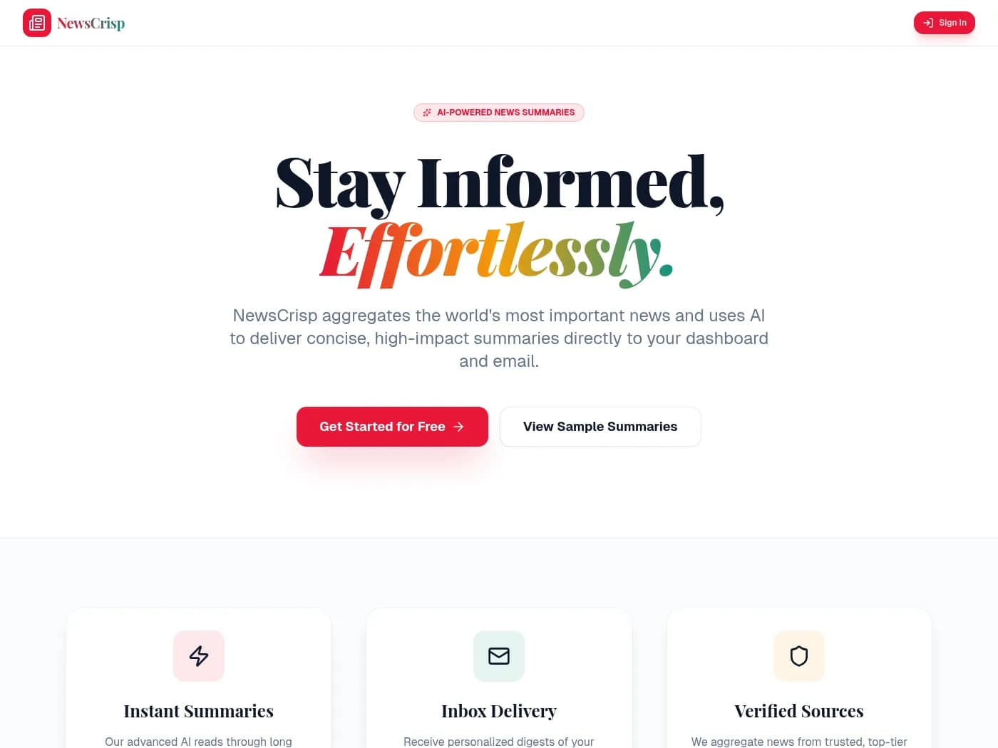 NewsCrisp Portal
