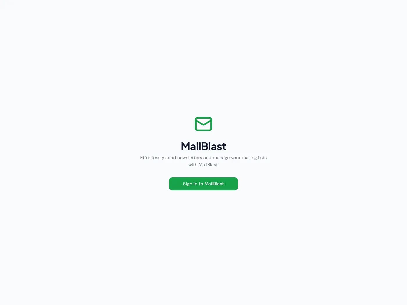 MailBlast Newsletter App