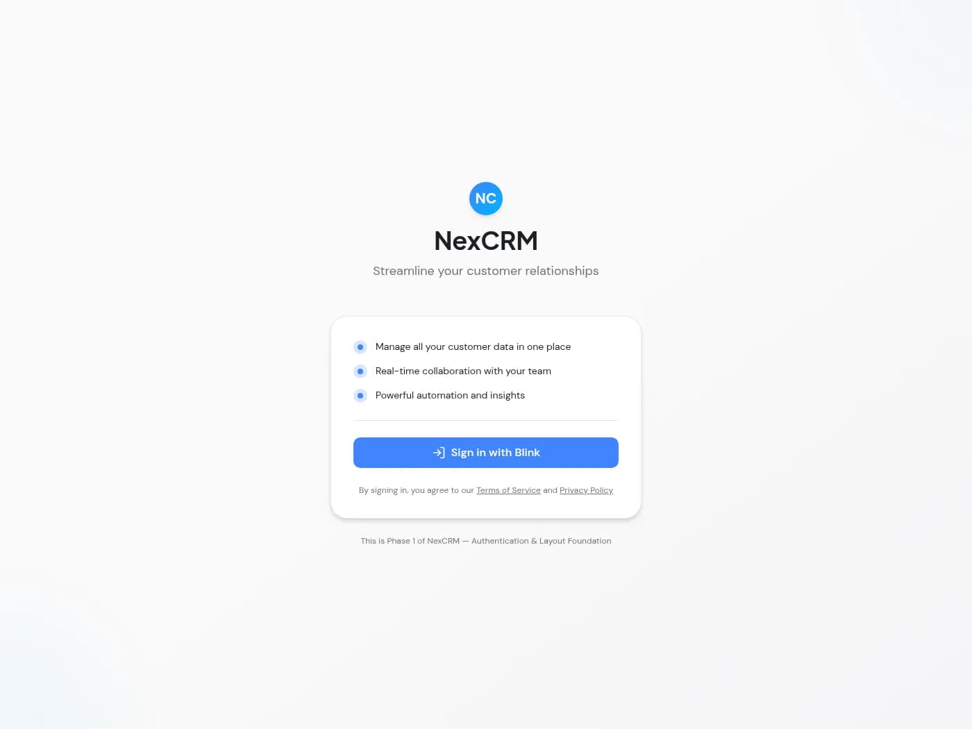 NexCRM SaaS Platform