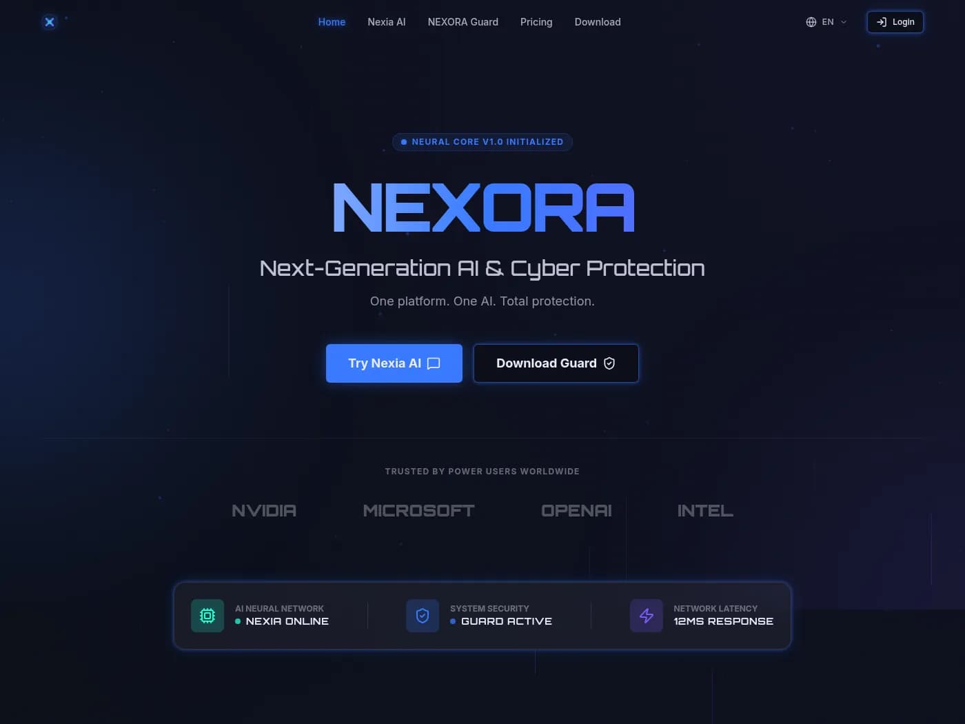 NEXORA AI & Cyber Platform