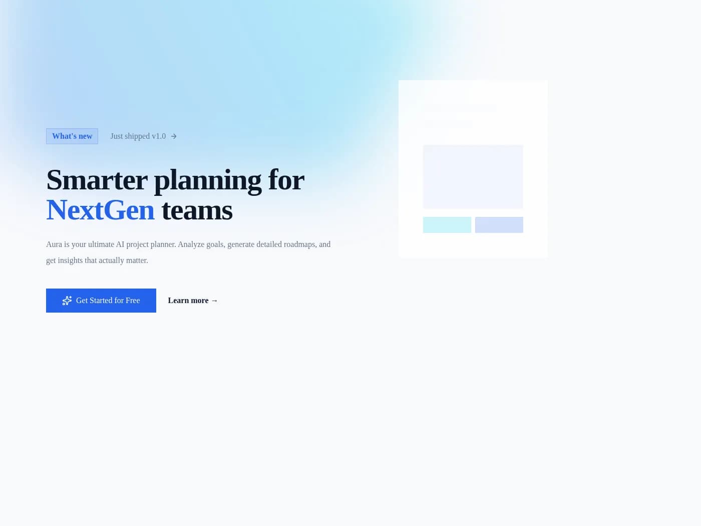 NextGen AI Planner
