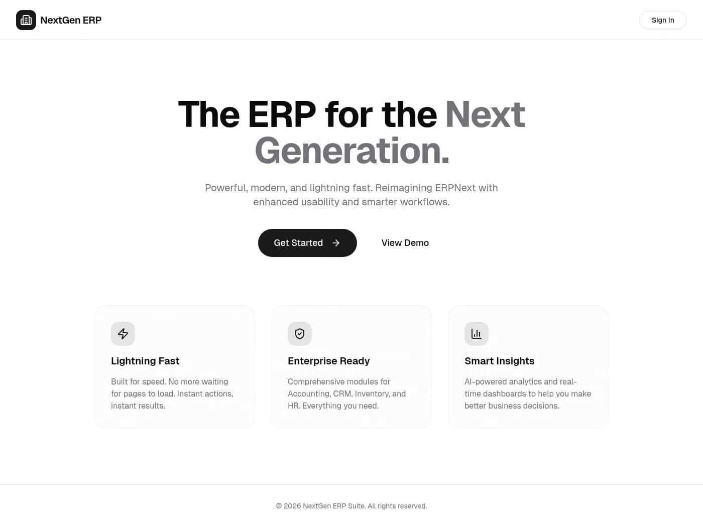 NextGen ERP Suite