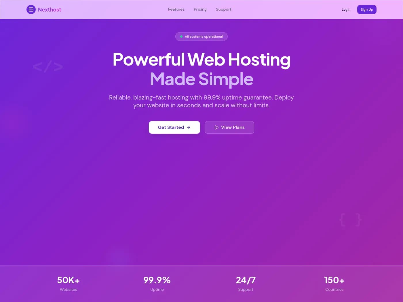 Nexthost Web Platform
