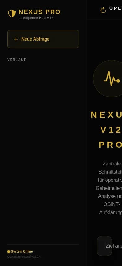 NEXUS V12 PRO Intelligence Hub