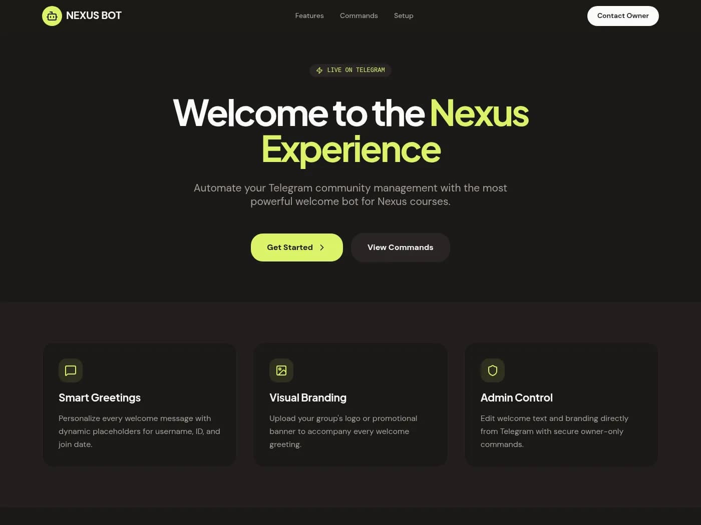 Nexus Welcome Bot